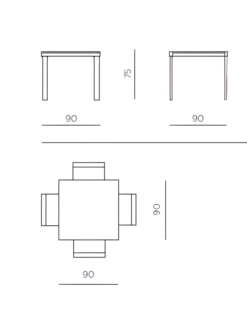 Table extensible Franz 90